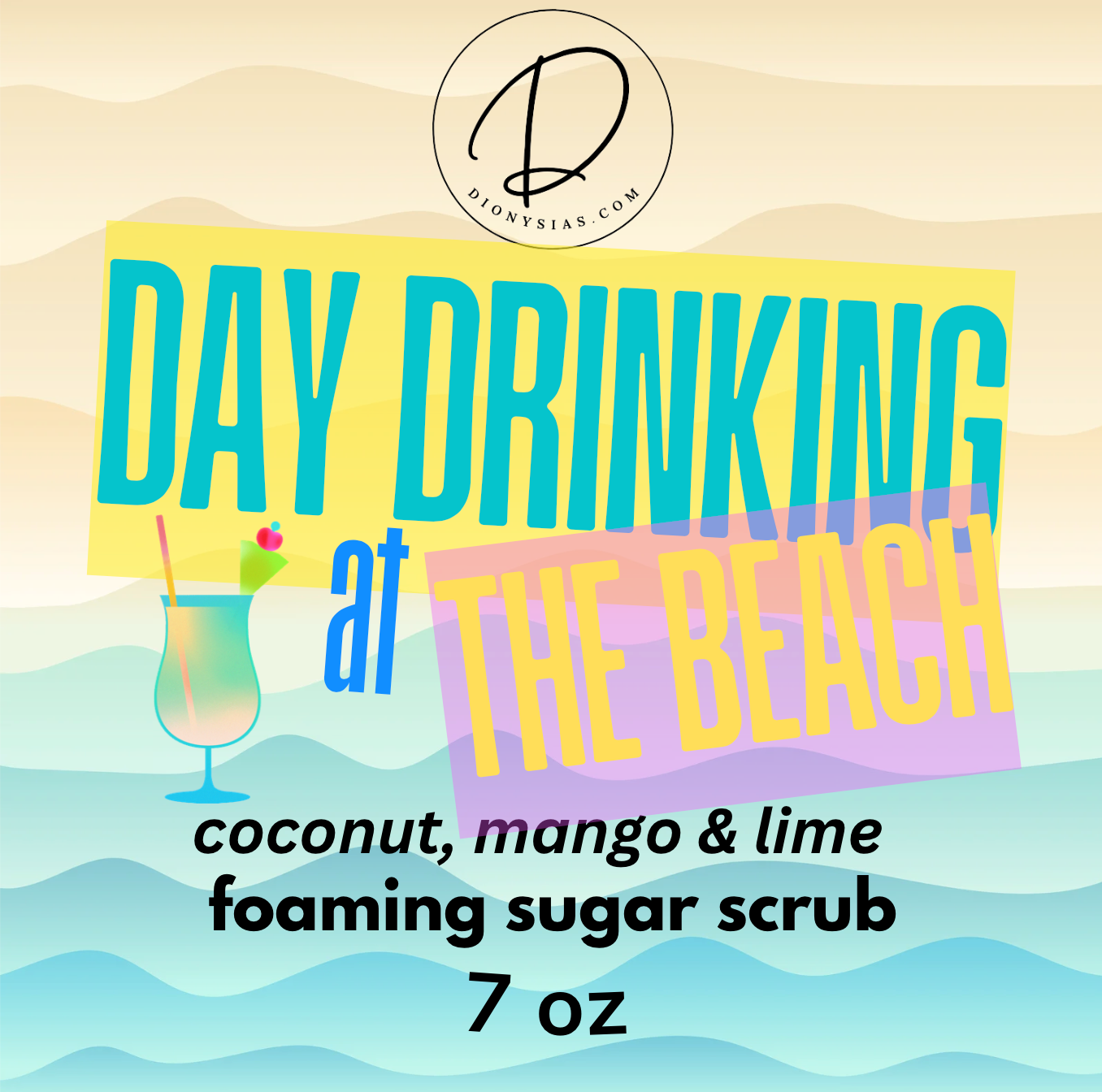 Day Drinking at the Beach foaming sugar scrub – Dionysias
